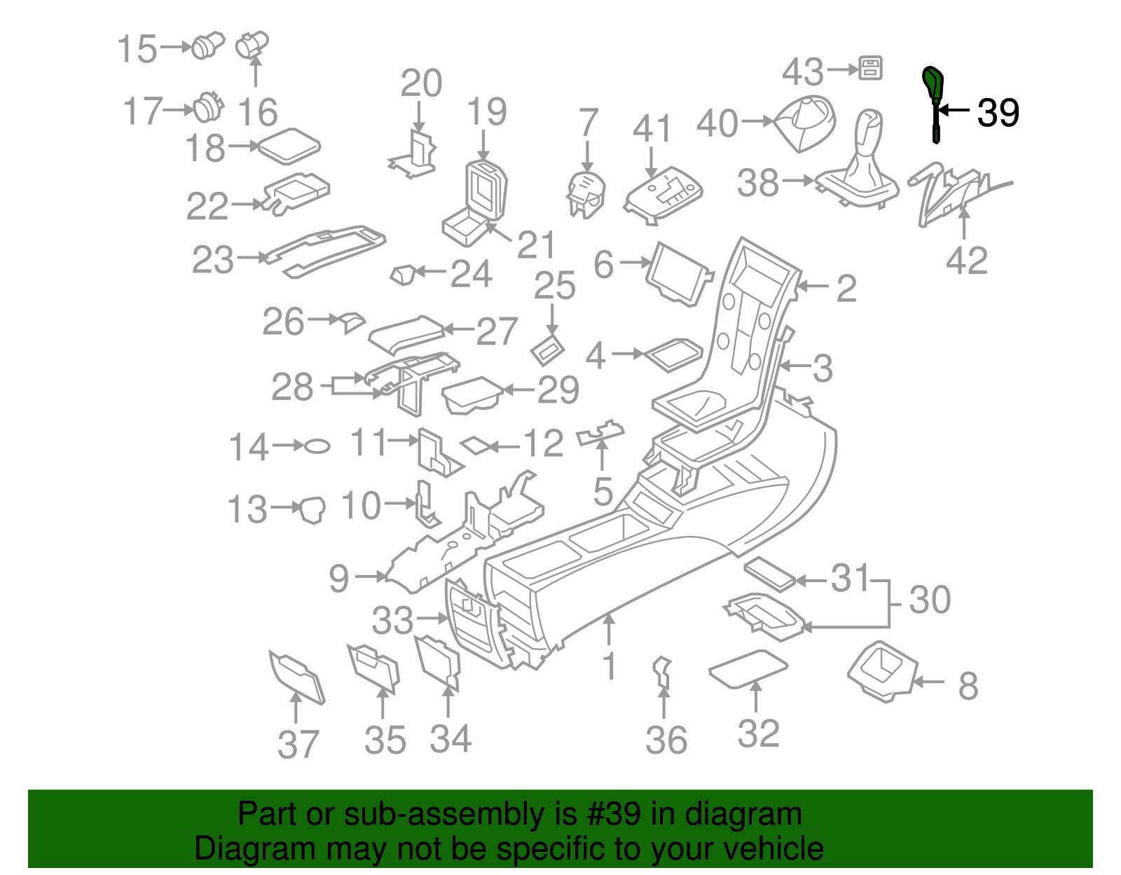 30622365 - Shift Lever - 2008-2013 Volvo | Volvo OEM Parts Direct