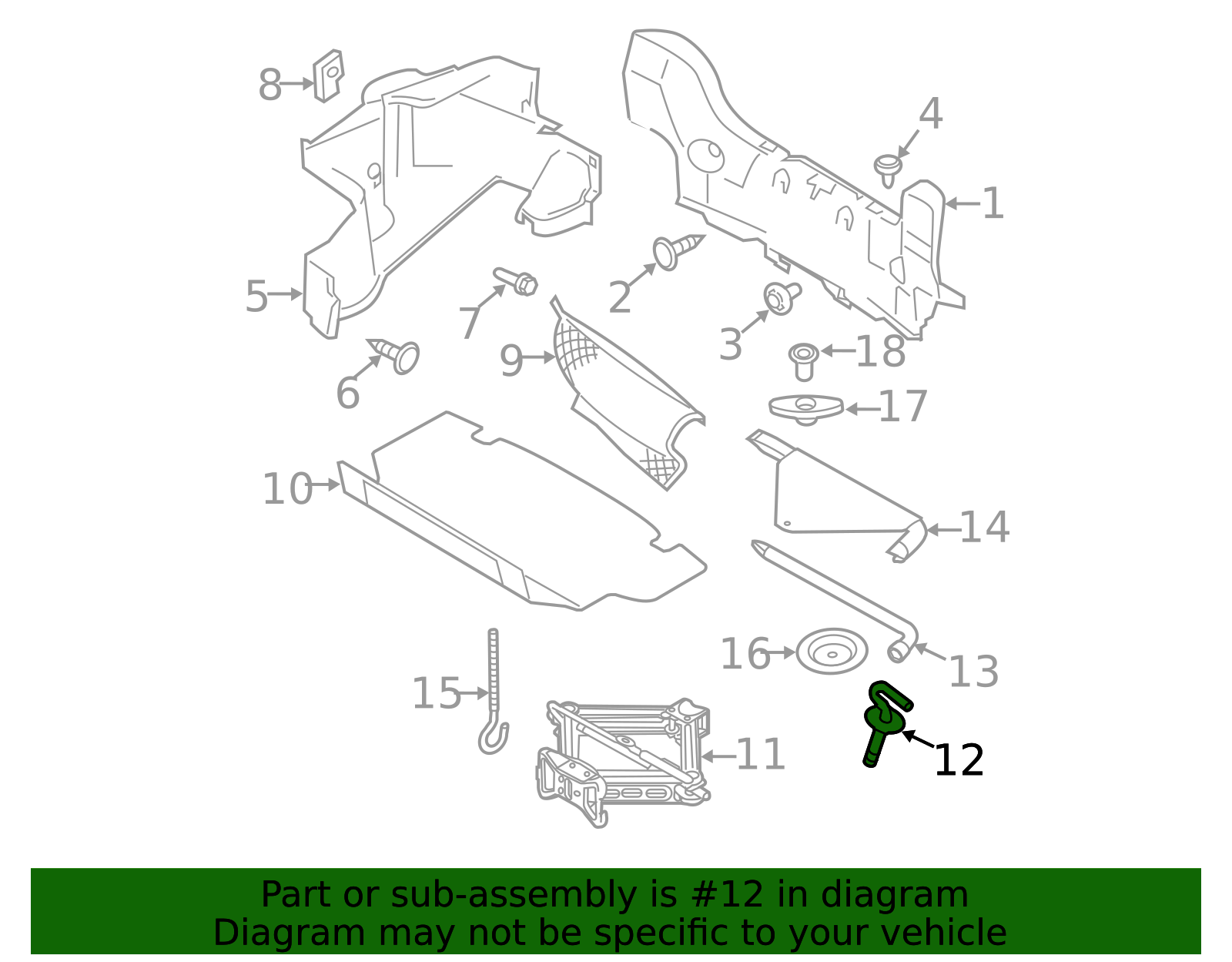 2005-2014 Ford Mustang Jack Mount Bolt W711555-S437 | Ford OEM Parts Outlet