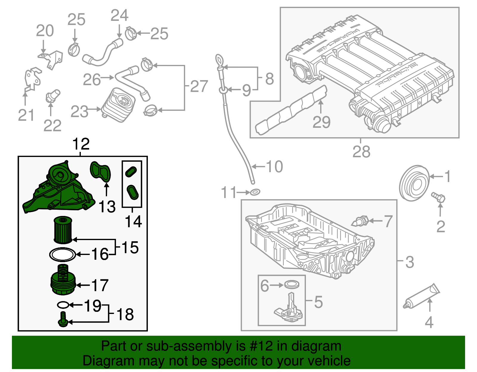 2012-2014 Porsche Cayenne Oil Filter Housing 958-107-010-20 | OEM Parts ...