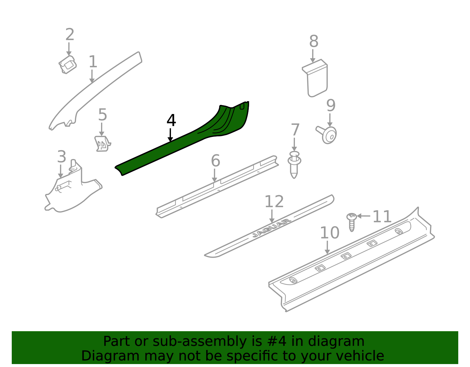 C2P24515AMT - High-Quality Door Sill Plate for 2010-2015 Jaguar ...