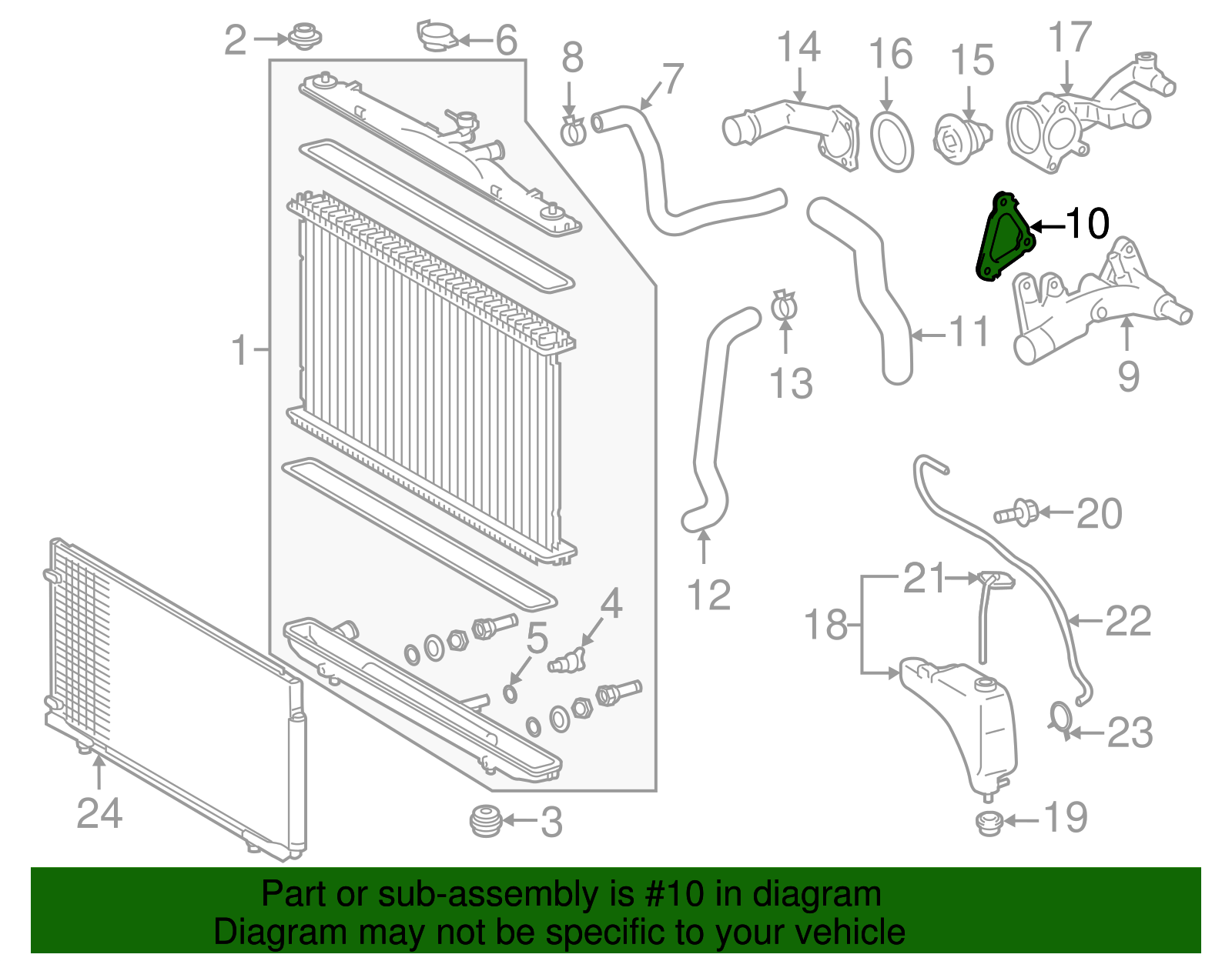 2003-2024 Toyota Gasket, Water Outlet 16341-AD010 | Toyota Parts Center