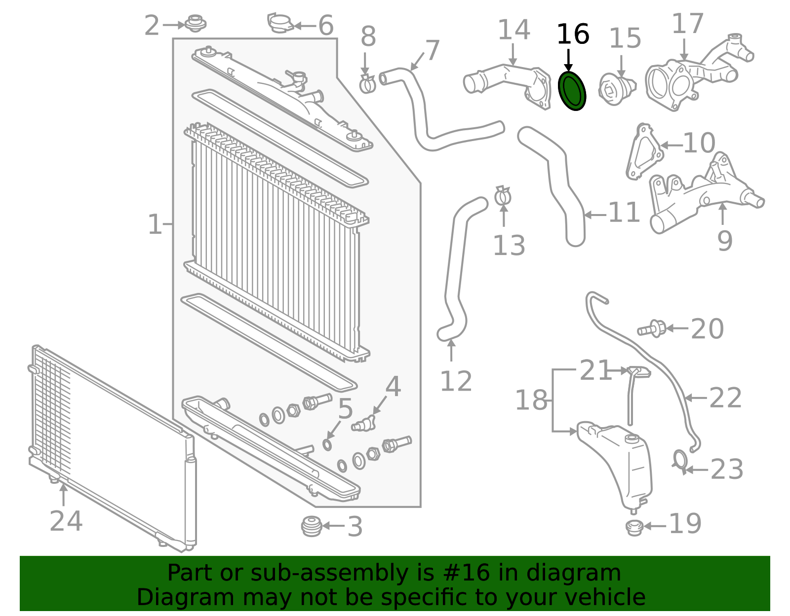 Genuine Toyota Engine Coolant Thermostat Housing Gasket part# 16325 ...
