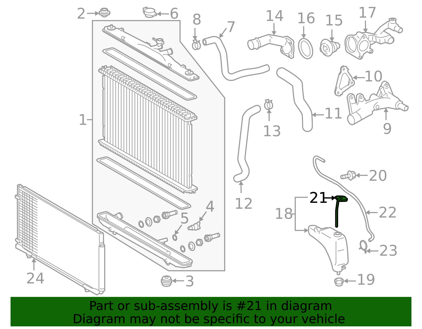16405-0P040 - Engine Coolant Reservoir Cap 2011-2020 Toyota Sienna ...