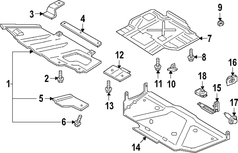 OEM Ford Front Plate For 2021-2025 Ford F-150 - Part No. ML3Z-5D032-F ...