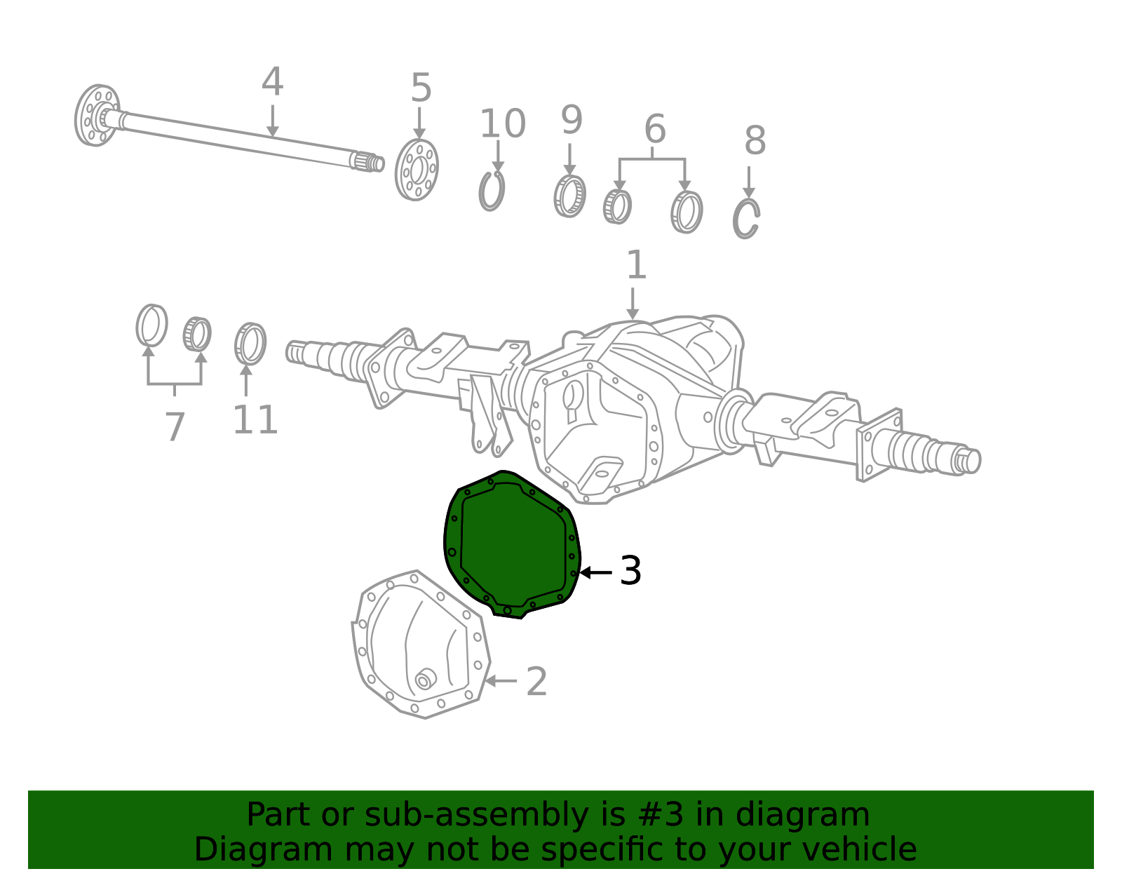 12471447 - Gasket,R/Axl Hsg Cvr GM Parts Center