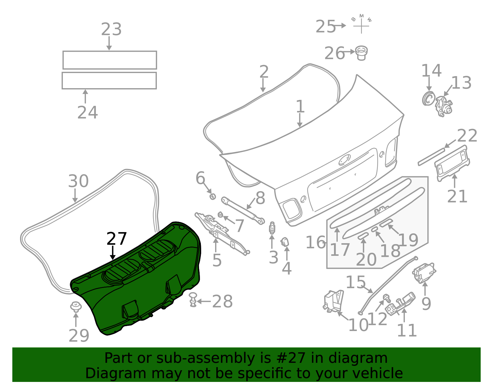 Genuine BMW 51-49-8-208-511 | Trunk Lid Trim | FREE Shipping on Most ...