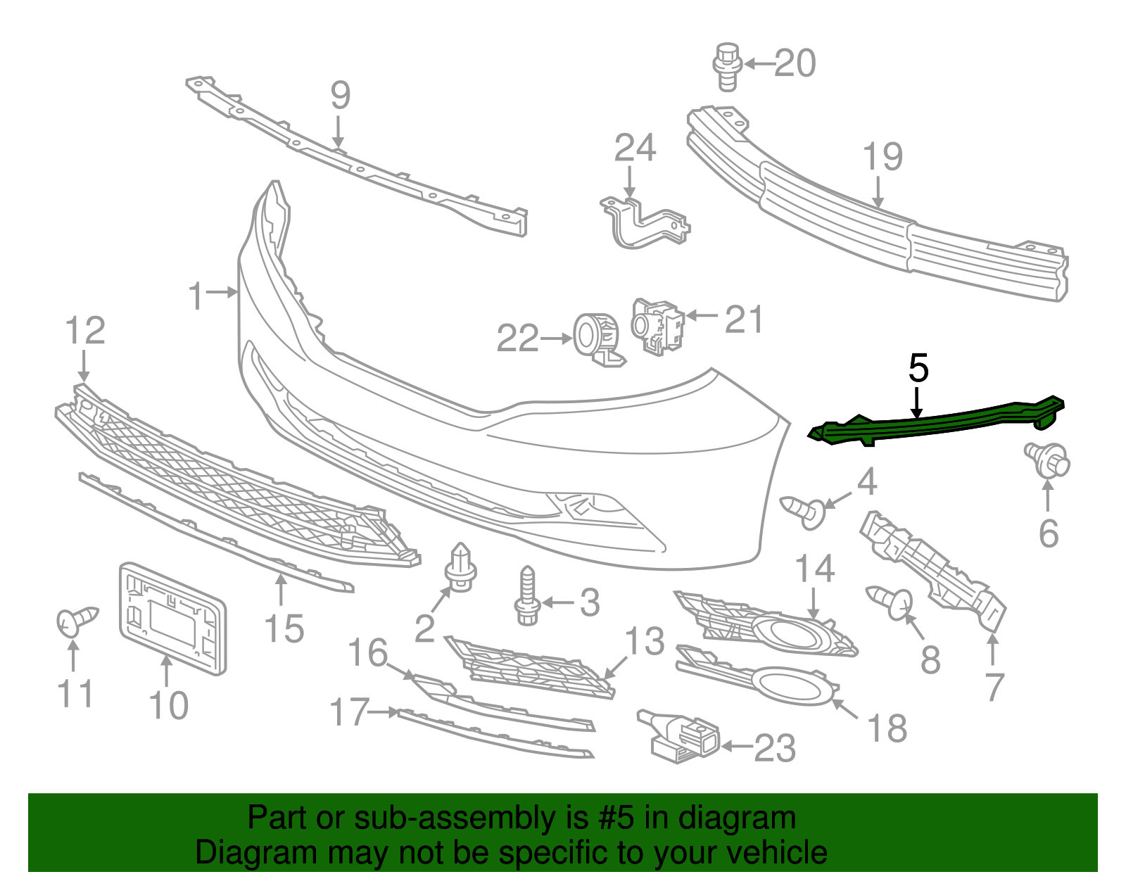 71140-TK8-A00 - Upper Beam 2011-2017 Honda Odyssey | Honda Parts Online
