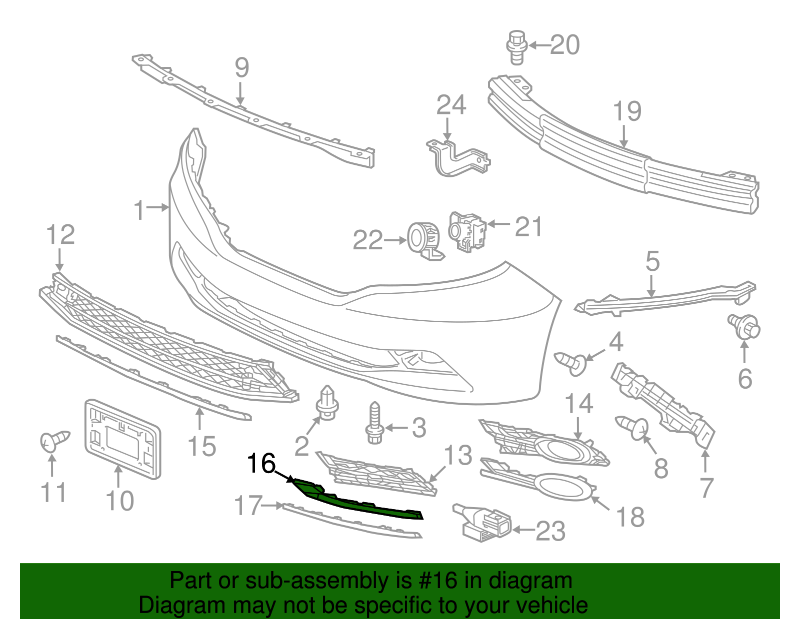 71118-TK8-A50 - Trim Molding 2014-2017 Honda Odyssey | Honda Parts Online