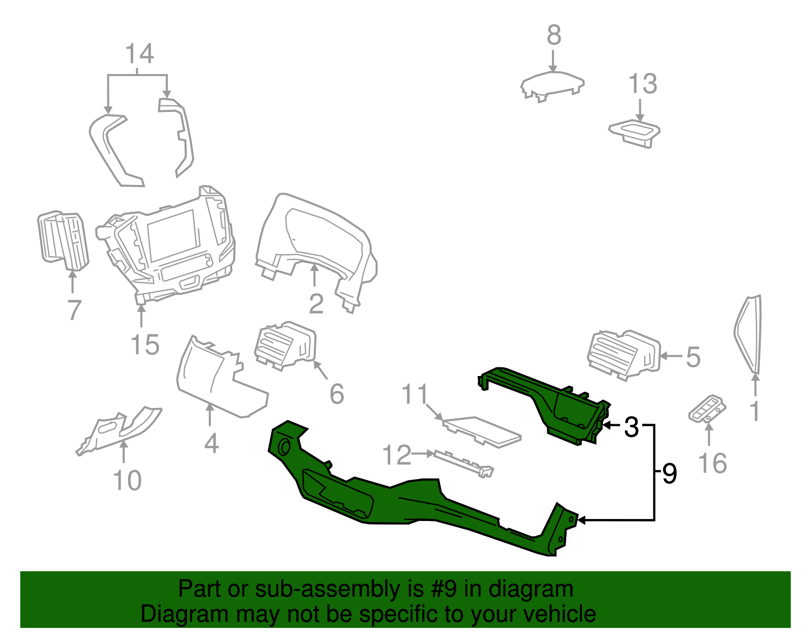 2018-2024 GMC Terrain Finish Panel 84489295 | Capital Chevy Parts