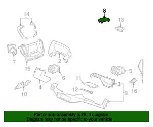 84489815 - Artemis Radio Front Center Speaker Grille 2018-2020 GMC ...