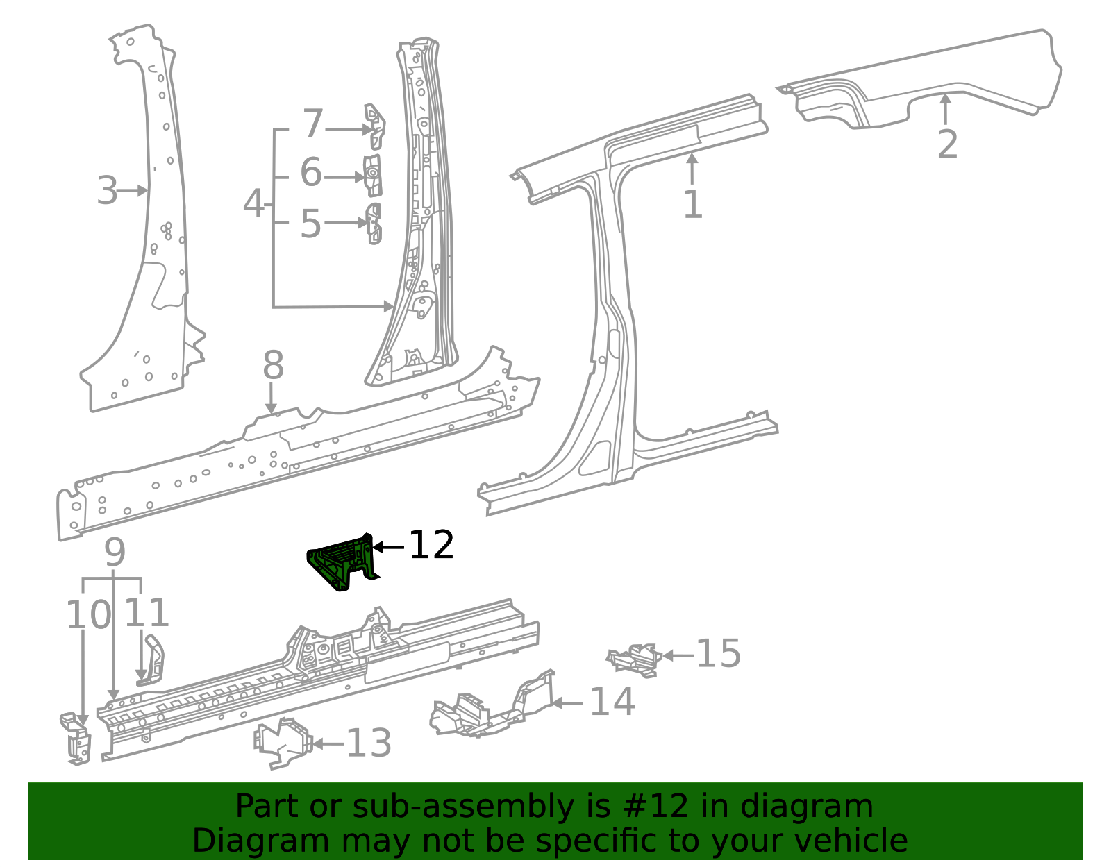 57506-08010 - Floor Reinforced 2021-2025 Toyota Sienna | Toyota San ...