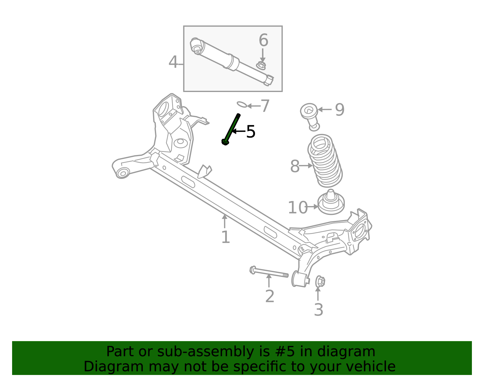 2007-2012 Nissan Sentra Shock Bolt 54459-ET00A | Nissan Parts Plus