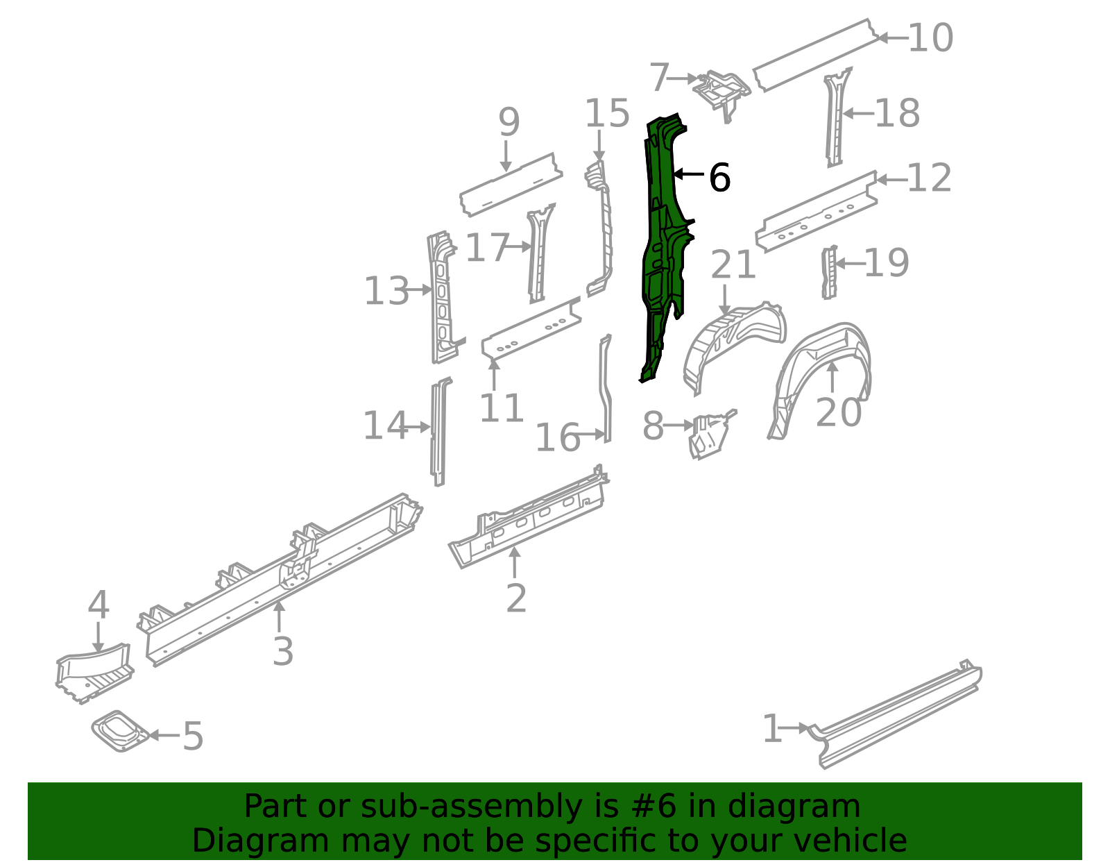 2014-2025 Ram Side Reinforced 68207338AD | Mopar Parts Canada