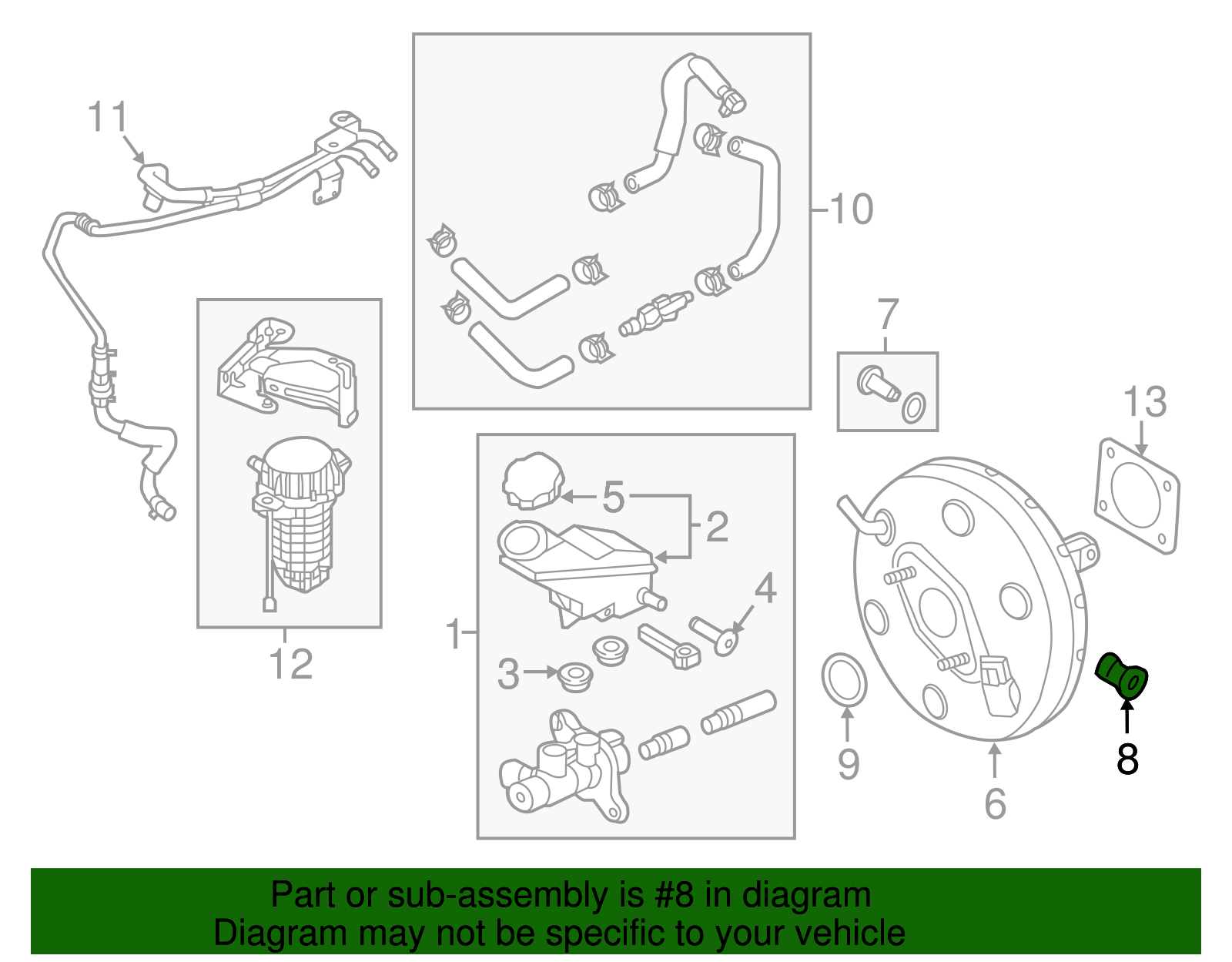 2015-2022 Kia Booster Assembly Retainer Clip 43779-37010 | QuirkParts