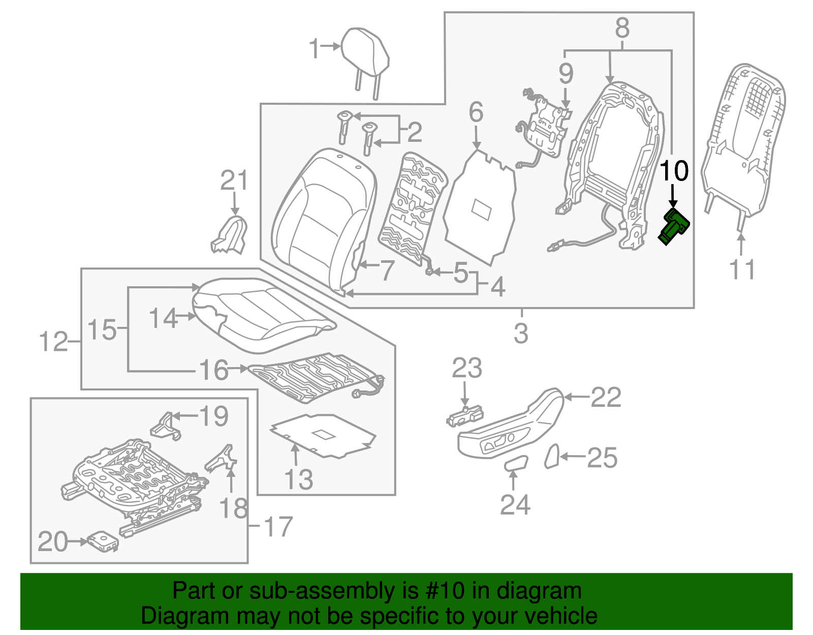 Hyundai - 88193-F2100 - Power Seat Switch - 2017-2022 Hyundai | OEM ...