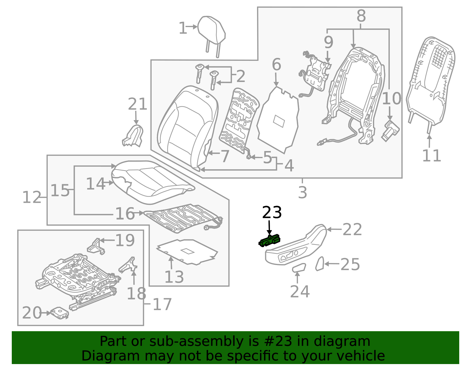 2017-2019 Hyundai Ioniq Seat Switch 88540-F2100-TRY | OEM Parts Online