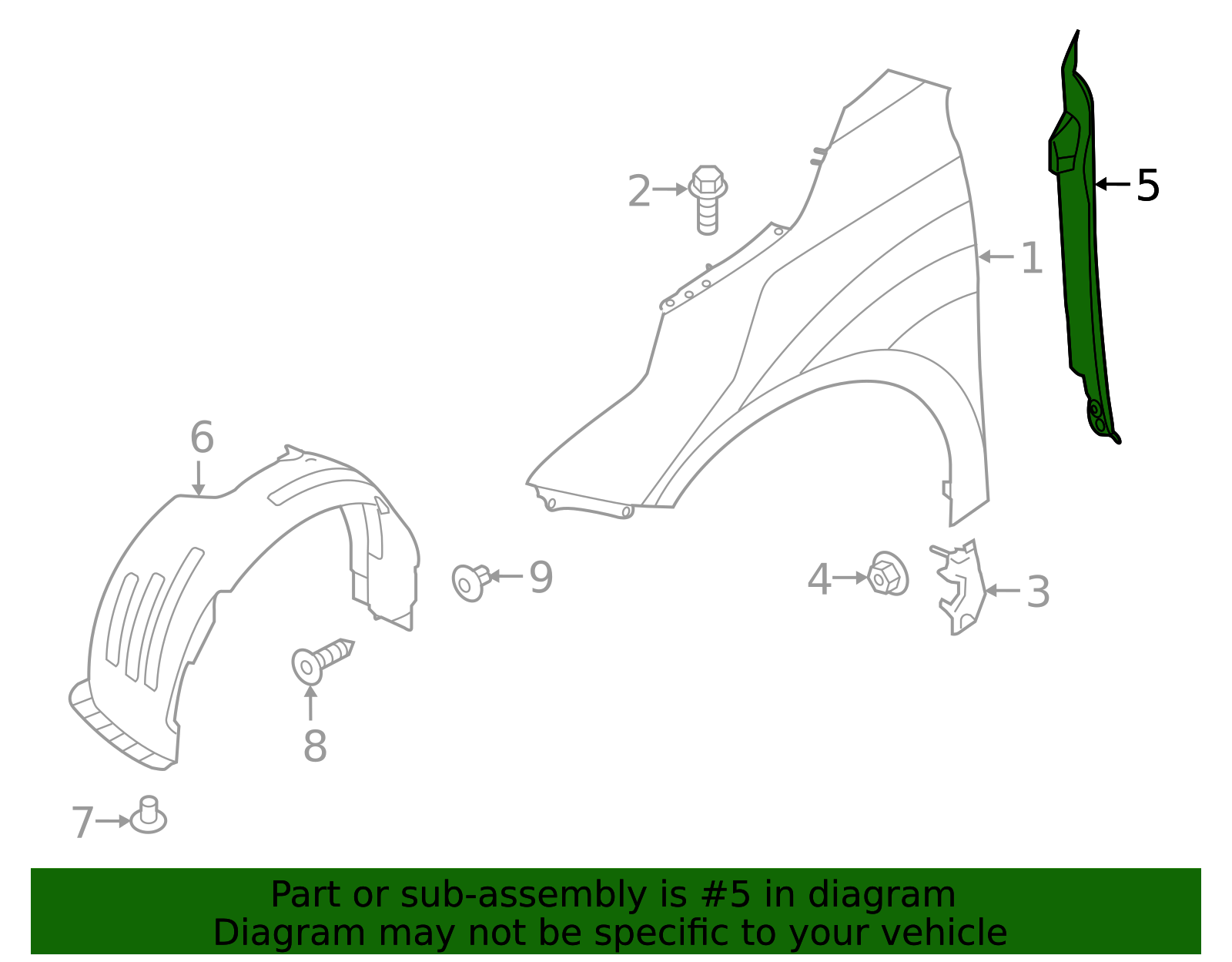 84126-M7000 - Rear Seal 2019-2024 Kia Forte | Kia.Parts Store