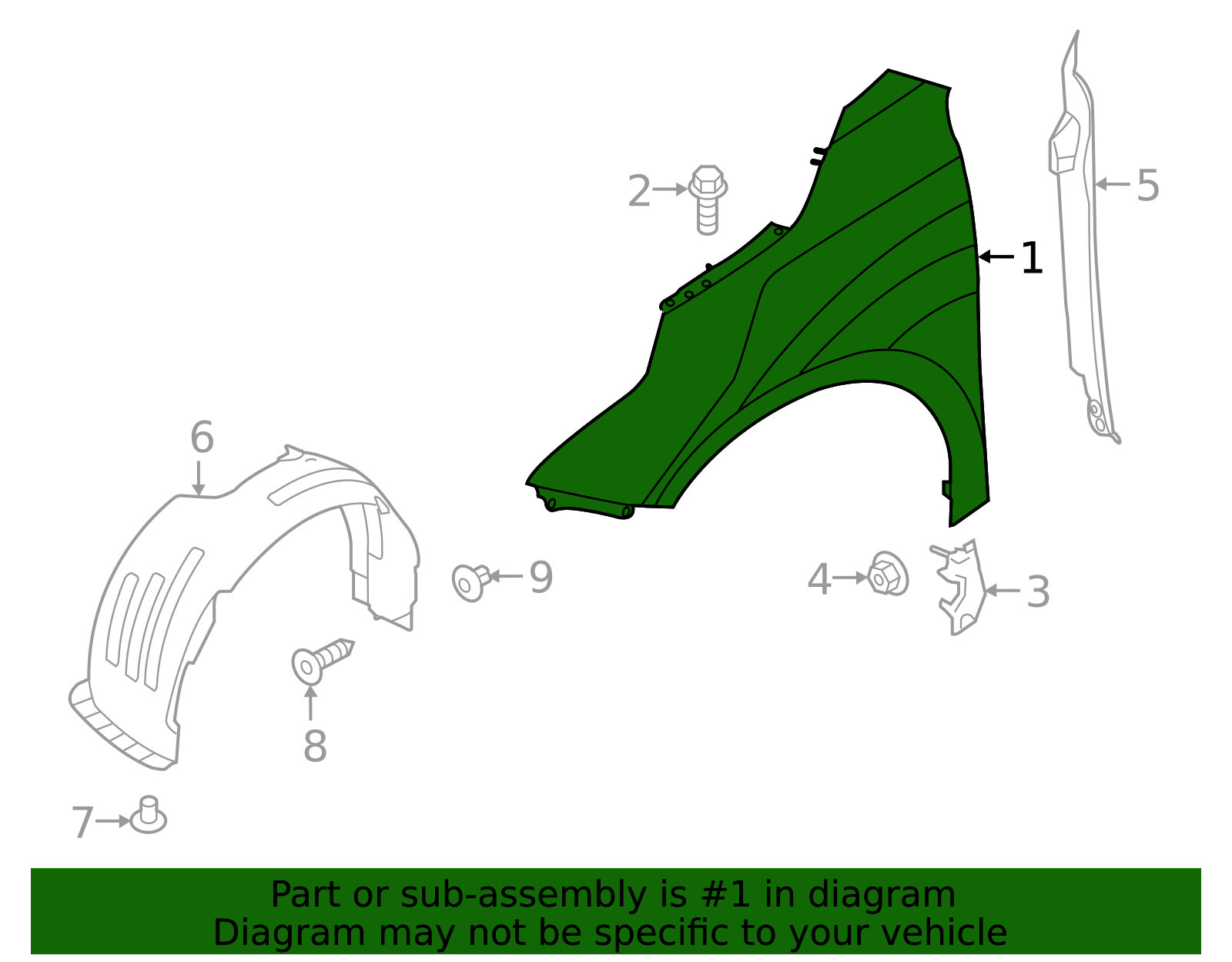 66311-M7000 - Fender 2019-2024 Kia Forte | Genuine Kia Parts