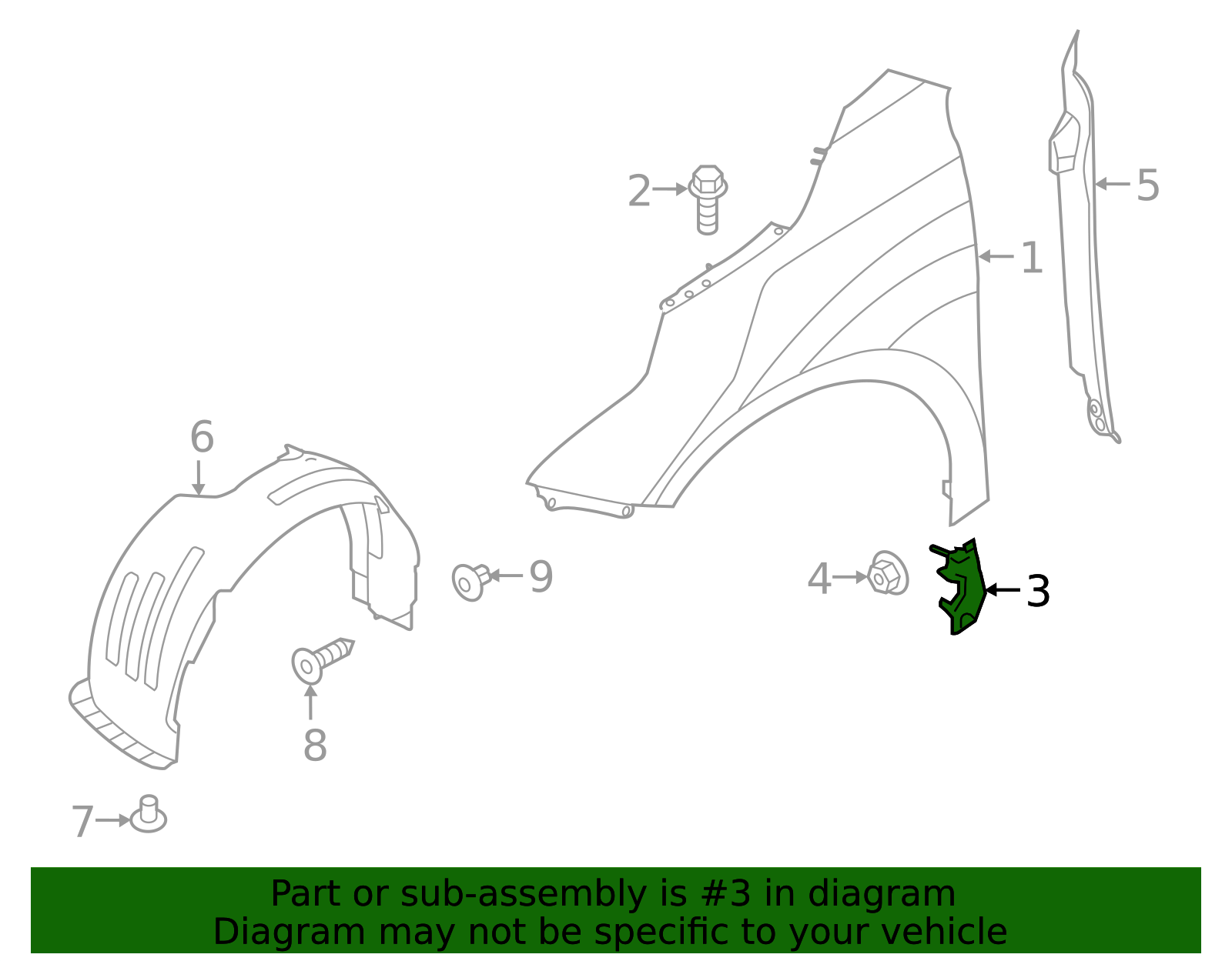 2019-2024 Kia Forte Fender Bracket 66317-M7000 | OEM Parts Online