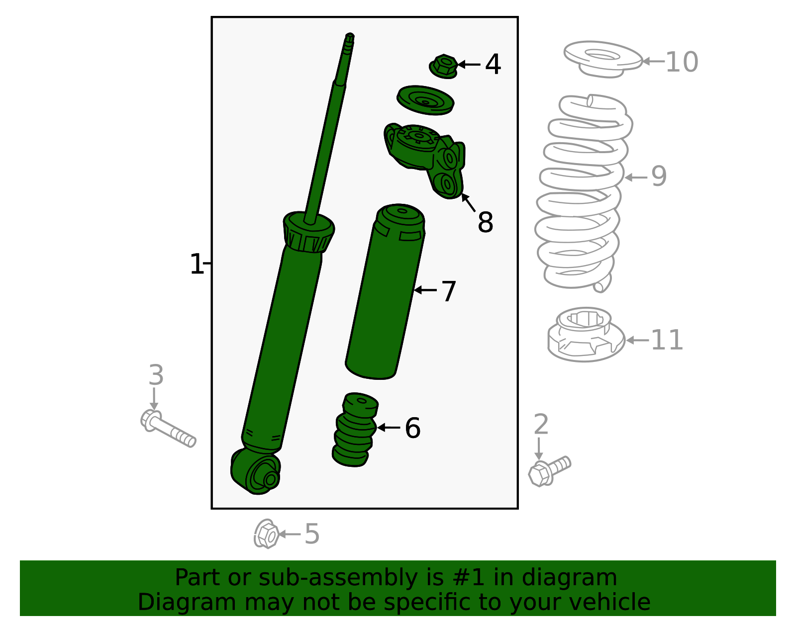 2018-2020 Buick Rear Shock Absorber with Upper Mount, Bumper, Boots ...