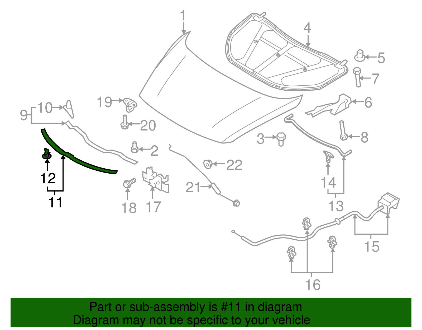 2016-2023 Mazda CX-9 Front Weather-Strip tk4856770 | GetOEMParts.com