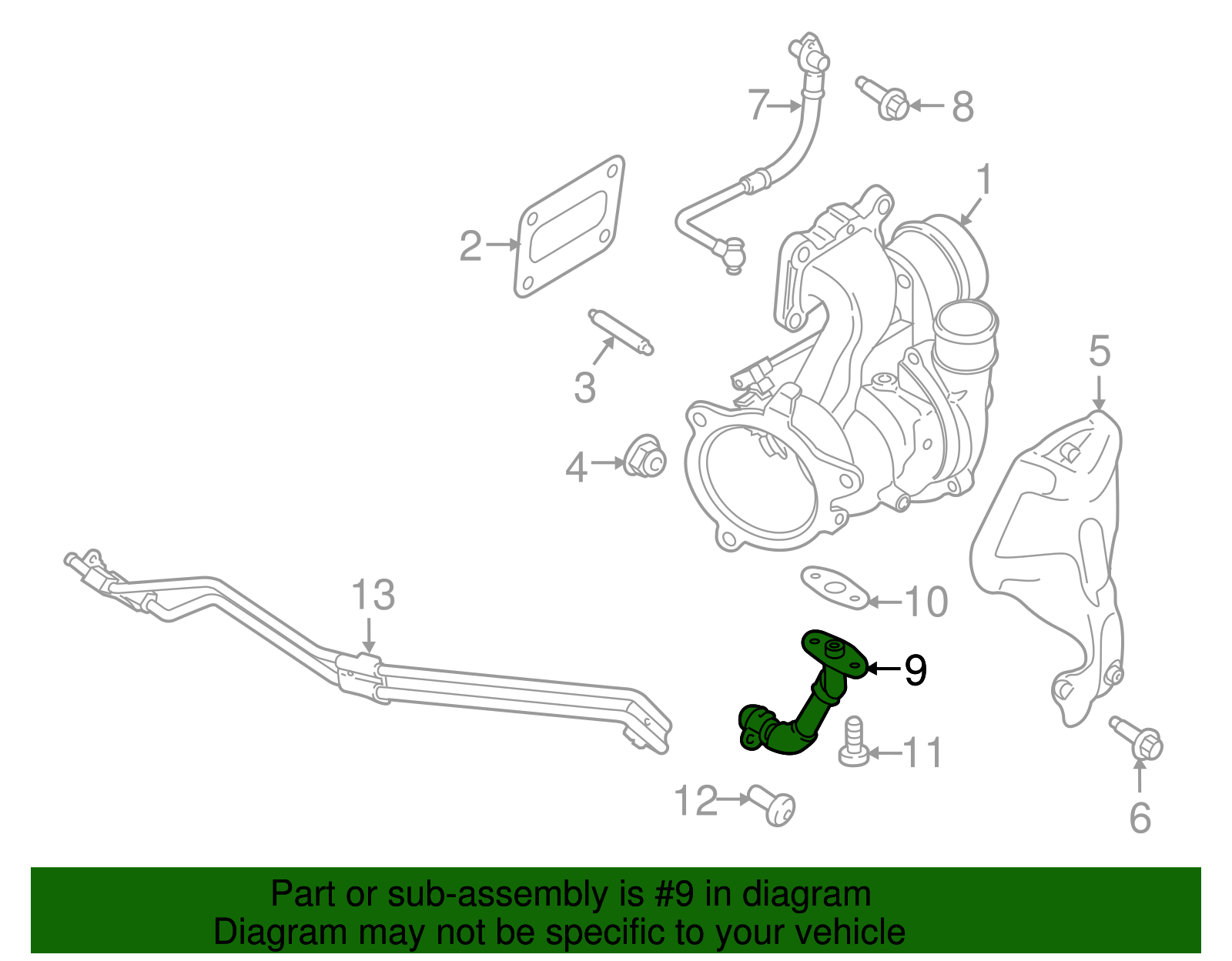 2014-2020 Ford | Oil Return Tube | DS7Z-6L092-A | Walls' Ford Parts