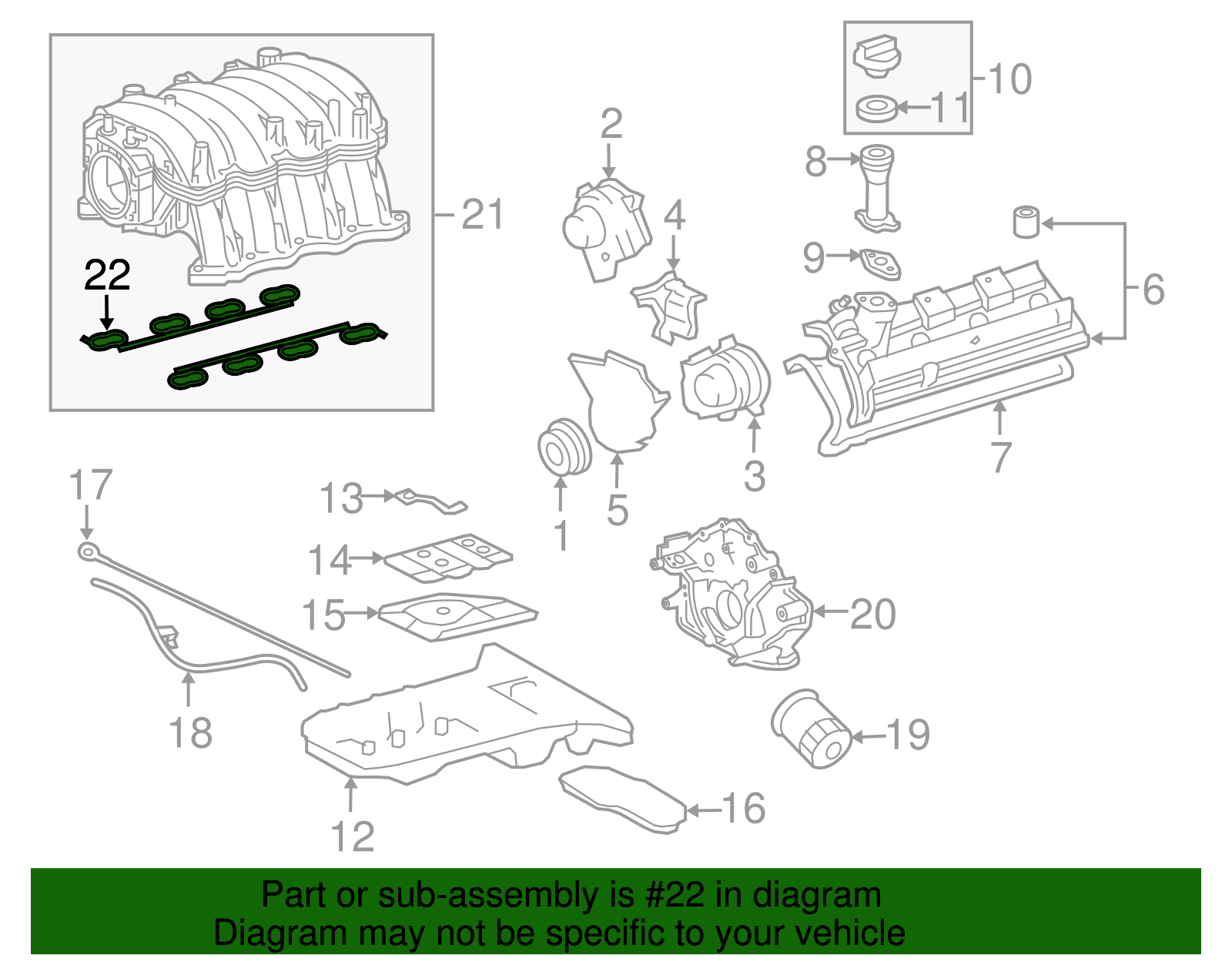 17171-50030 - Engine Intake Manifold Gasket 2004-2009 Toyota | Longo ...