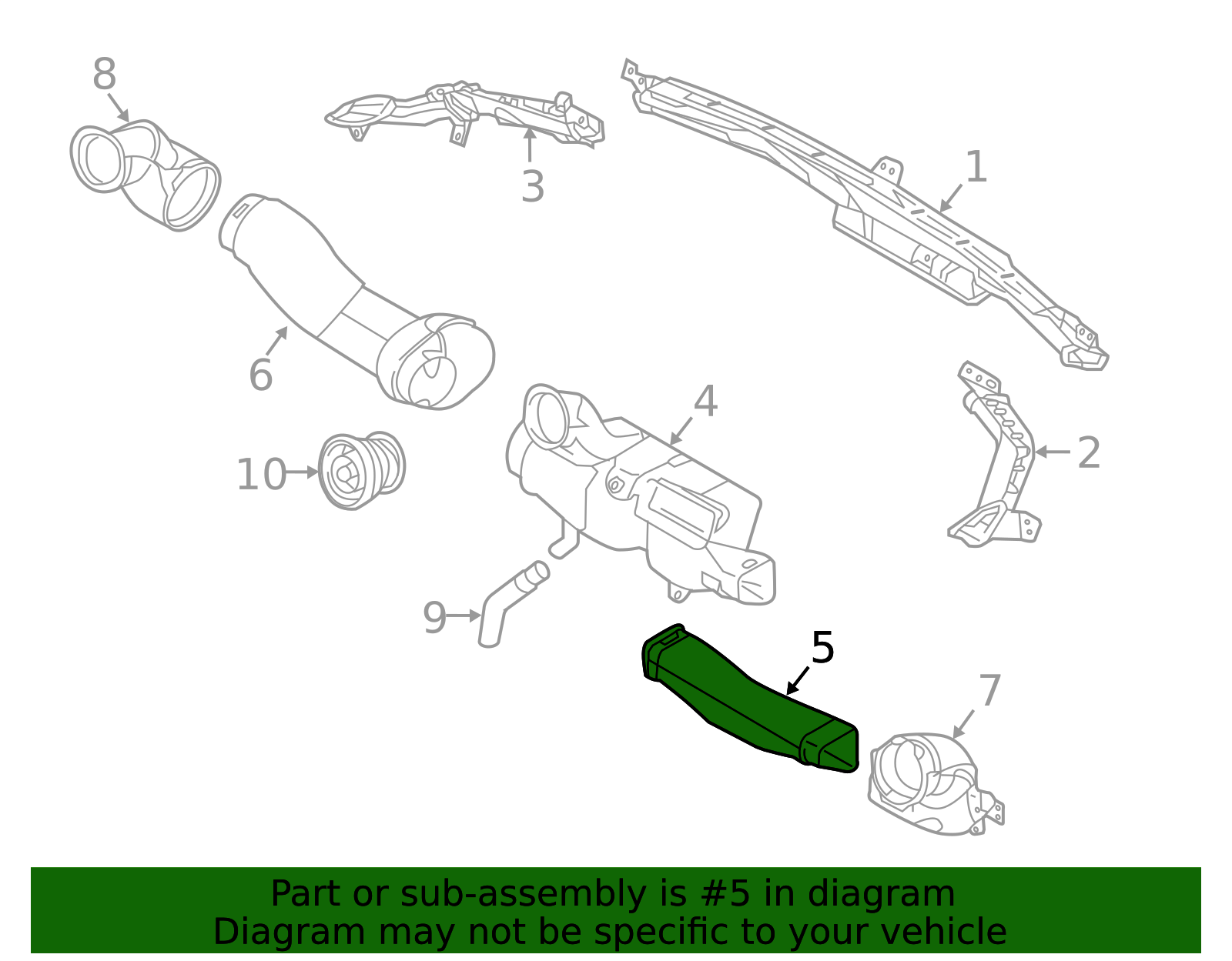 NA1P-64-74Y - Outer Duct 2016-2025 Mazda MX-5 Miata | Florida Mazda Parts