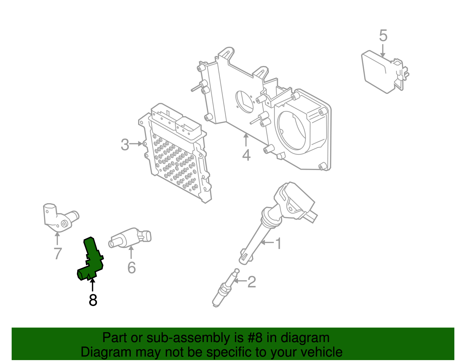 2010-2013 Land Rover Engine Crankshaft Position Sensor LR008876 ...