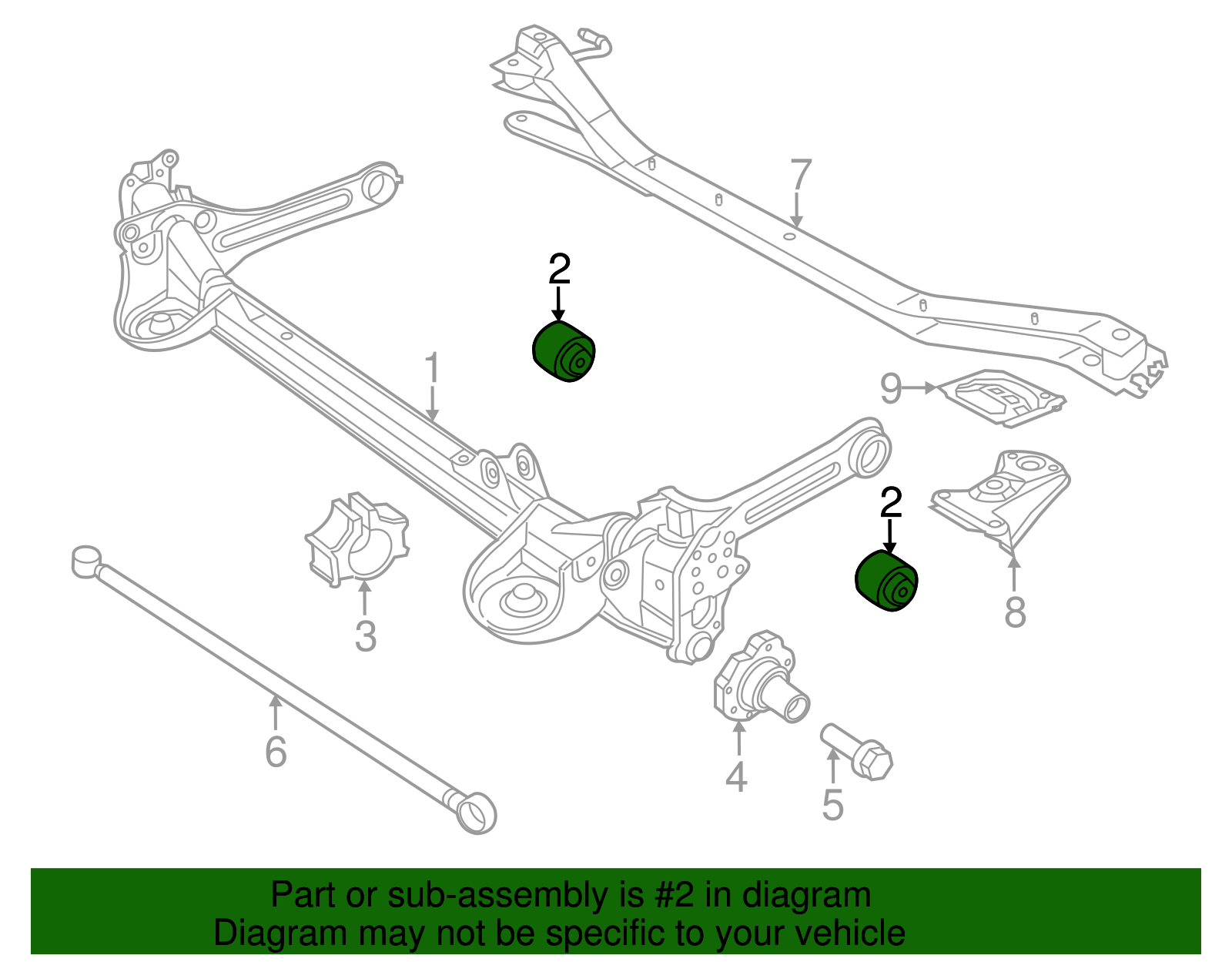 2011-2016 Volkswagen Axle Bushing 5C0-501-541-A | OEM Parts Online