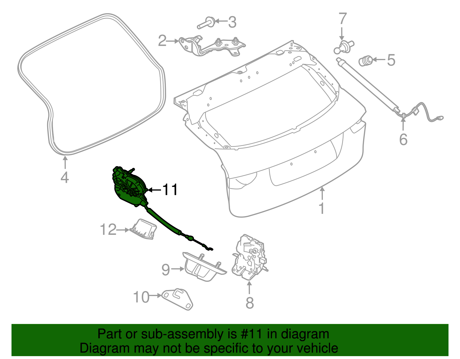 T2H25106 - Trunk Lock Actuator Motor 2016-2024 Jaguar | OEM Euro Parts