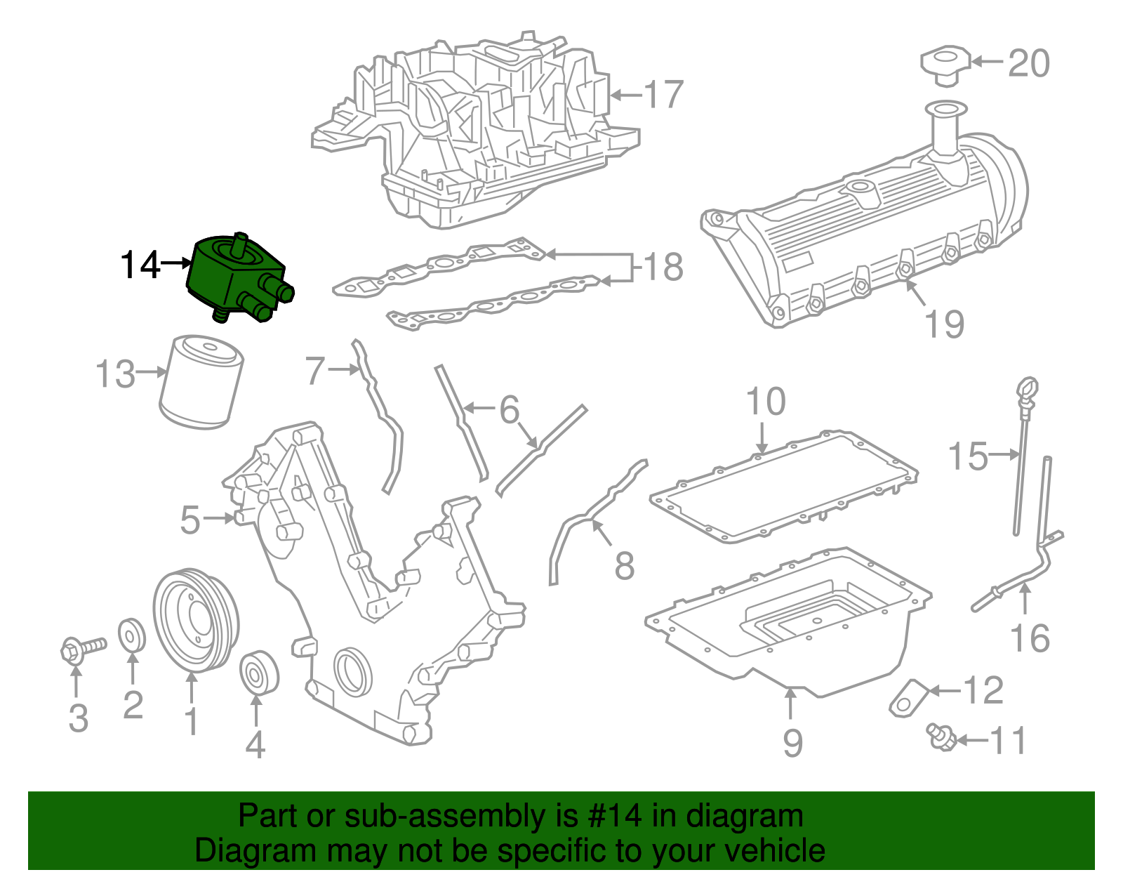 Genuine OEM Ford Part - Oil Cooler F7UZ-6A642-EA | Genuine OEM Ford ...