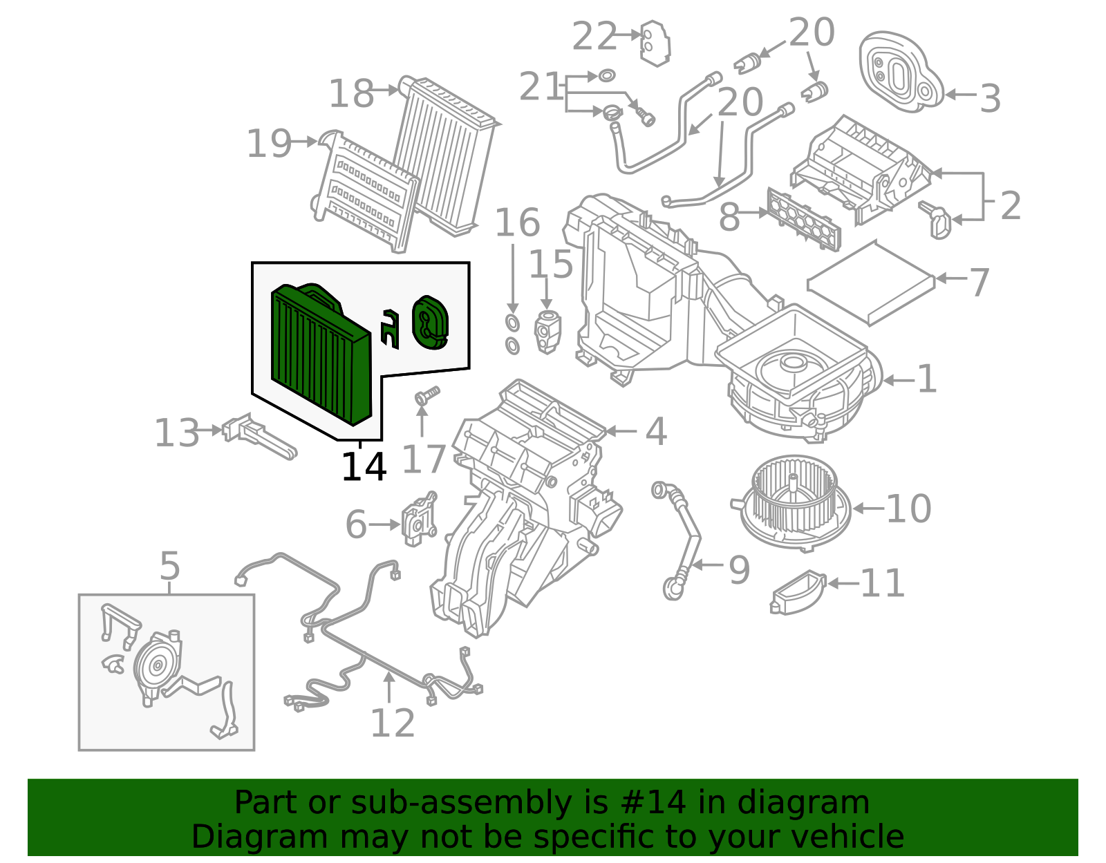 5Q1-816-100 - Evaporator Core 2015-2023 Volkswagen | Wolfsburg Parts Direct
