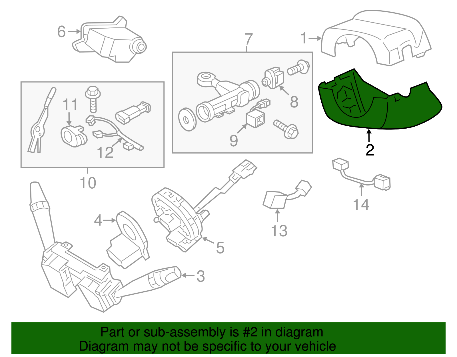 Steering Column Cover - OEM Interior Fit & Protection 84850-3M100-RY ...
