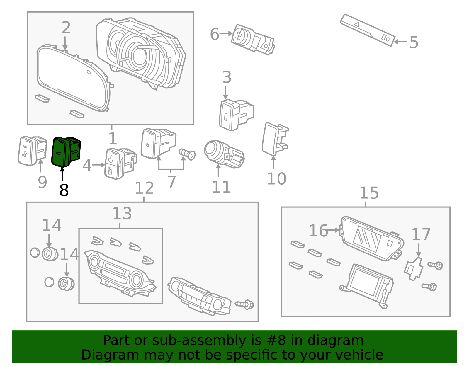 35370-TX4-003 - 2015-2016 Honda CR-V - Switch Assembly Power Tailgate ...
