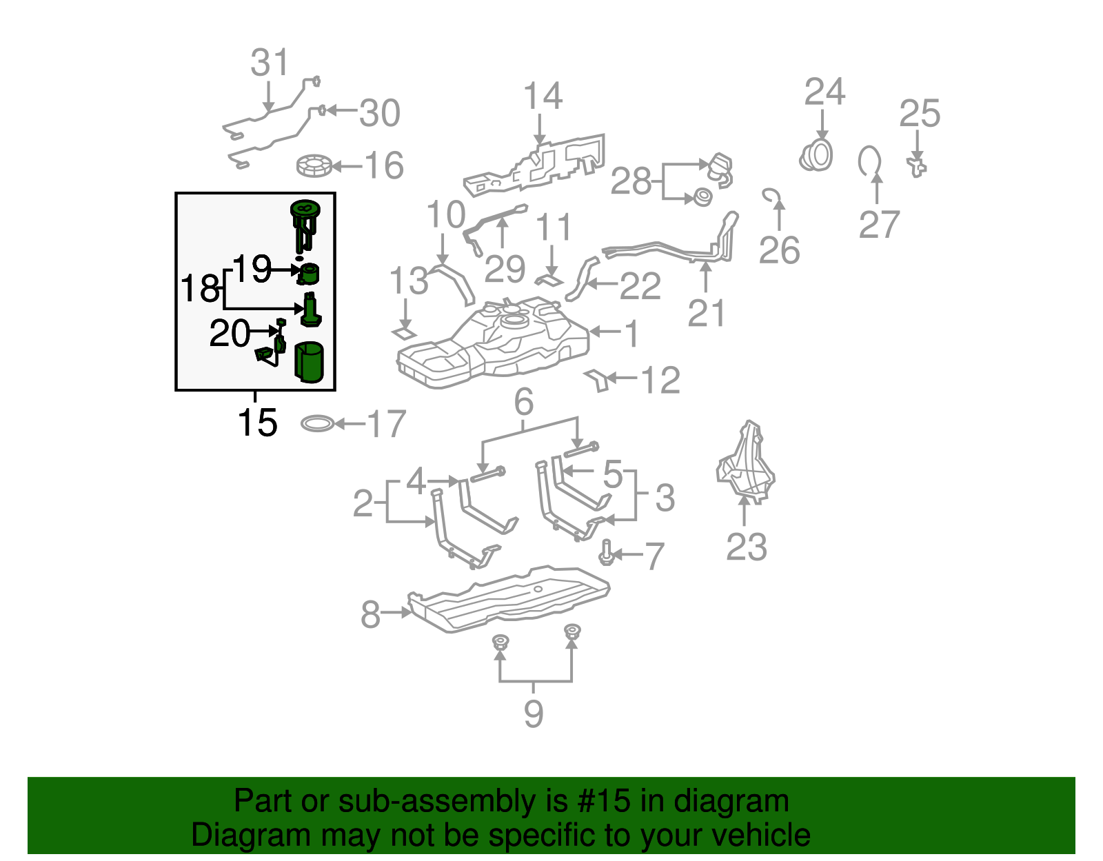 77020-35171 - Fuel Pump Assembly - 2010-2014 Toyota FJ Cruiser | Nucar ...