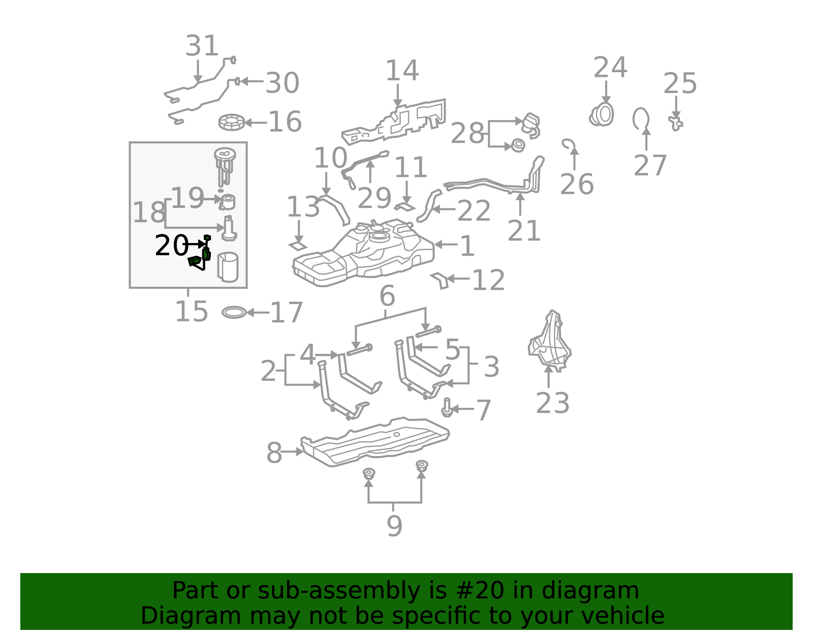 83320-35640 - Fuel Gauge Sending Unit 2007-2014 Toyota FJ Cruiser ...
