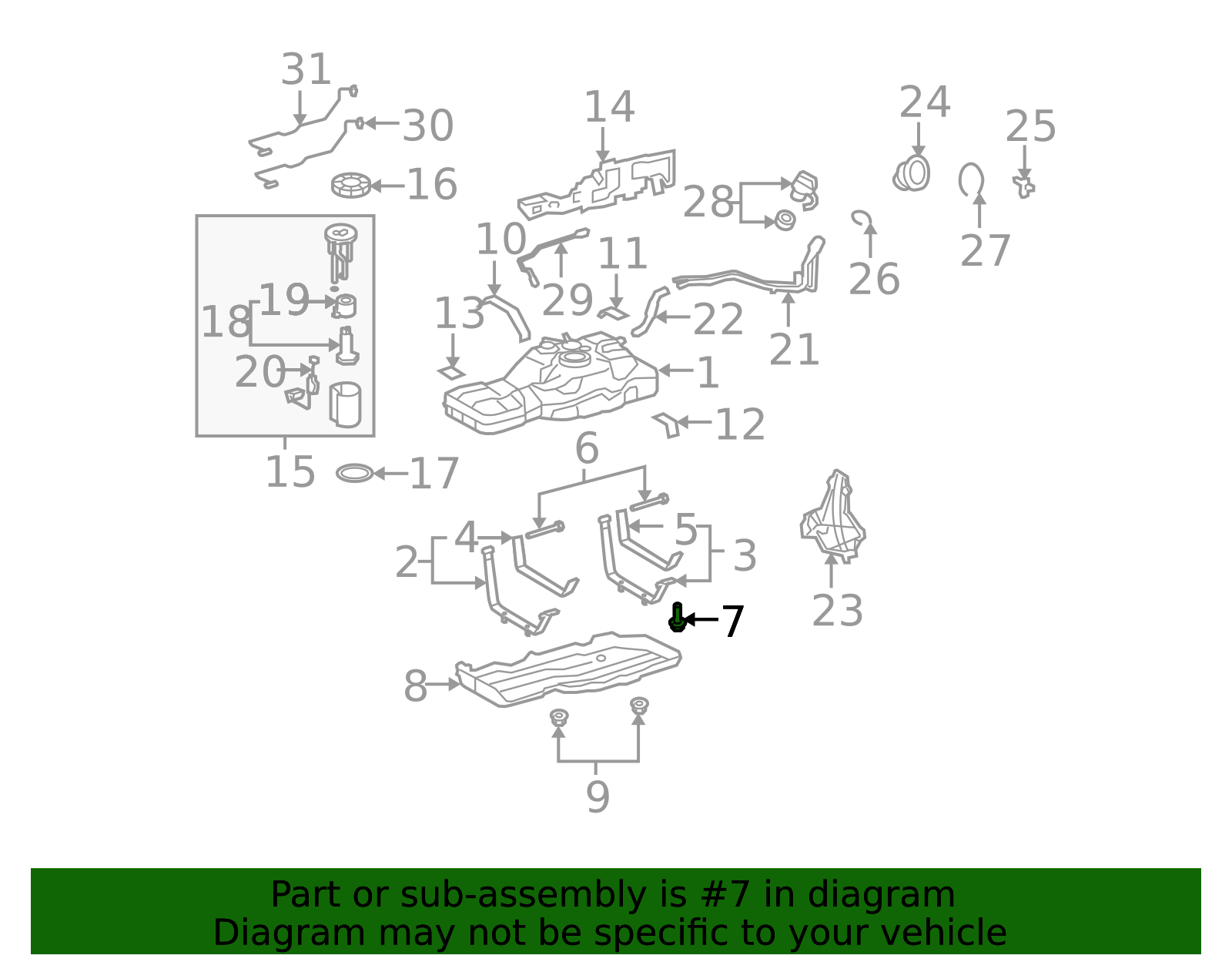 77644-35030 - Fuel Tank Strap Bolt 2007-2021 Toyota | Capitol Toyota Parts