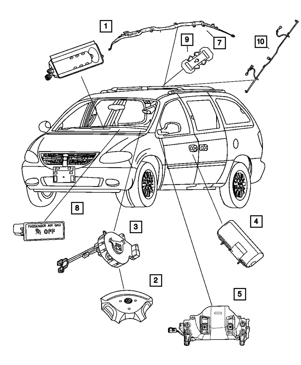 YS911DVAI - Air Bag Module 2004-2005 Chrysler Town & Country | The ...