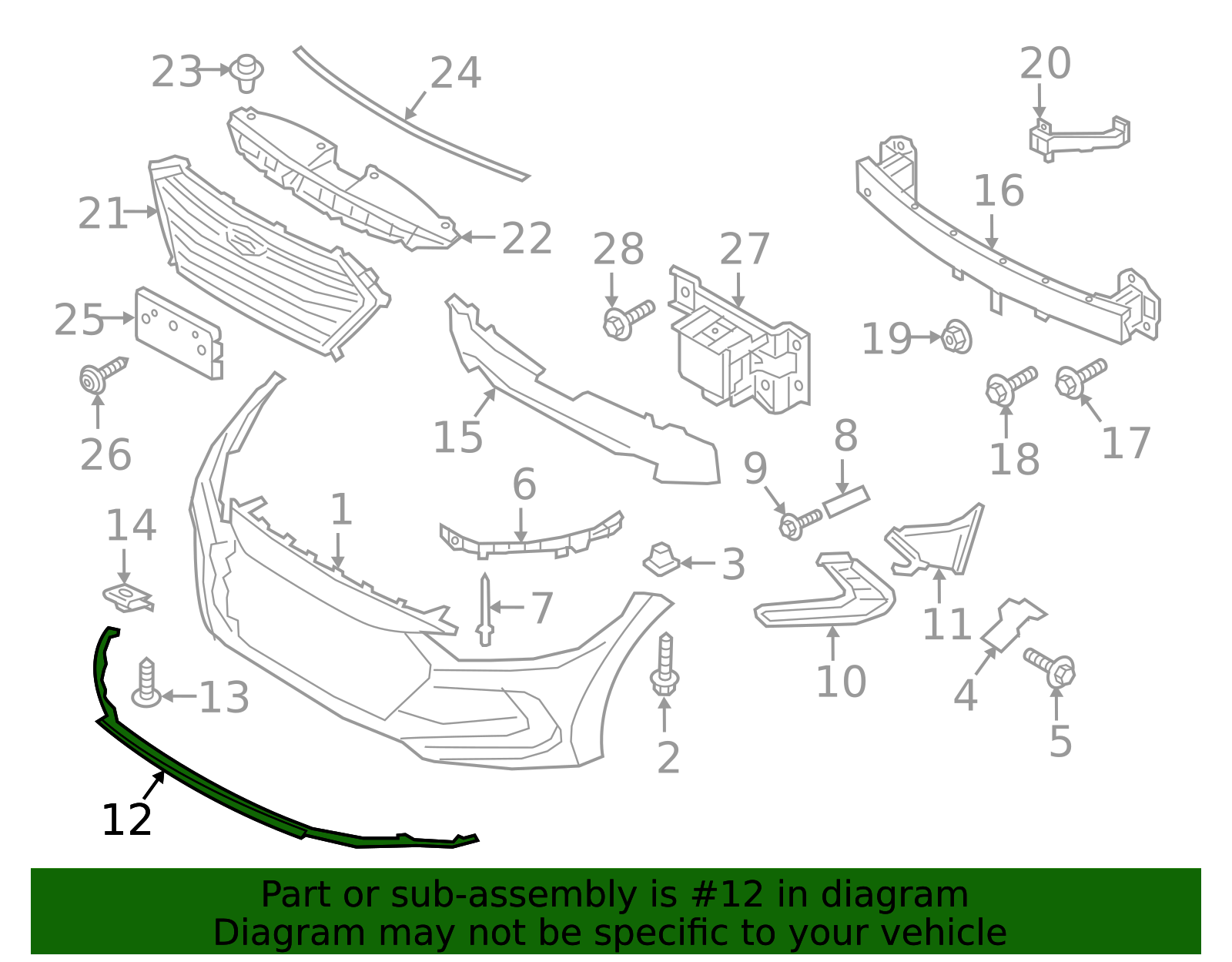 Genuine Lower Deflector for 86591-F3000 | Hyundai OEM Parts Direct