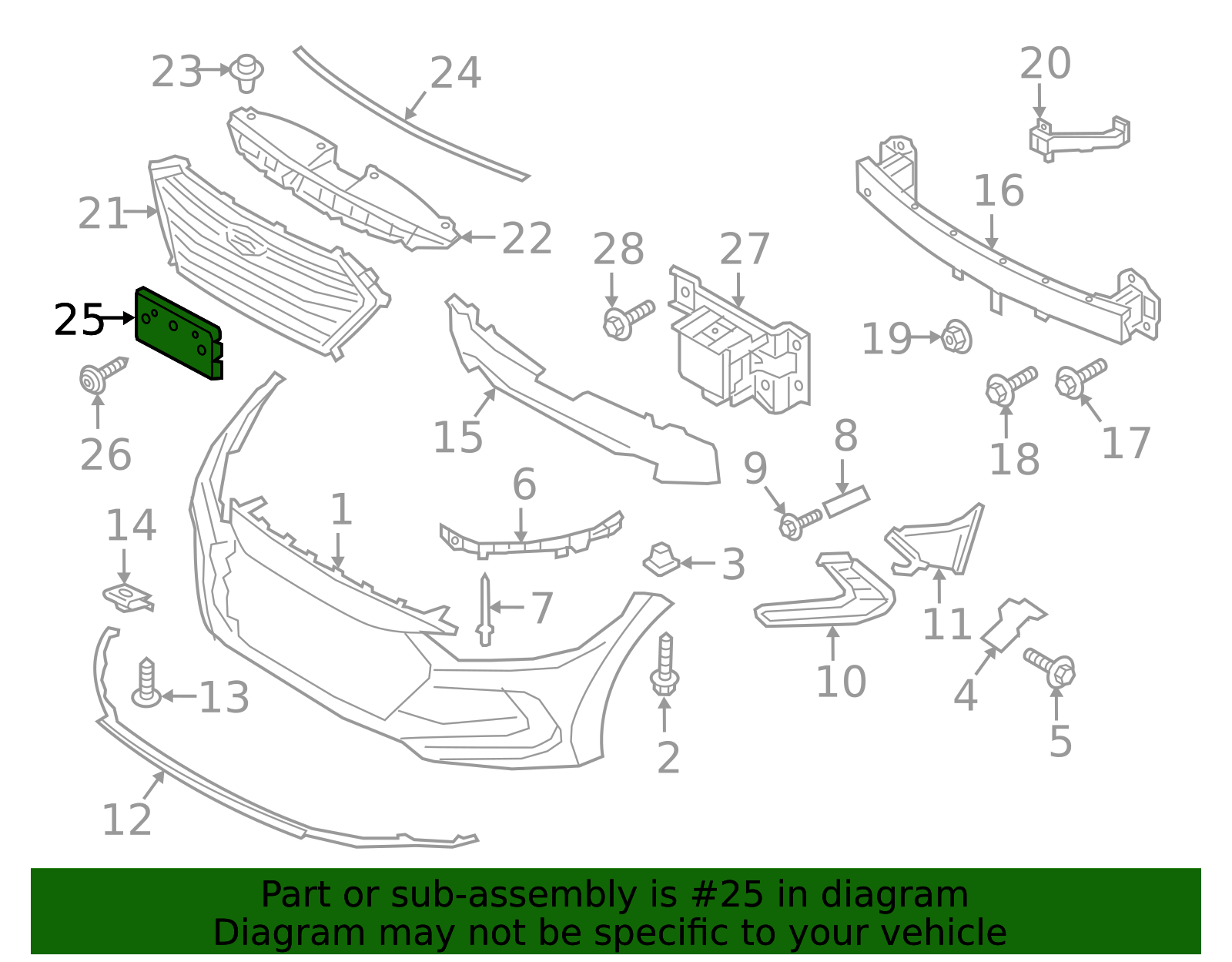 2017-2018 Hyundai Elantra License Bracket 86519-F2020 | World OEM Parts ...