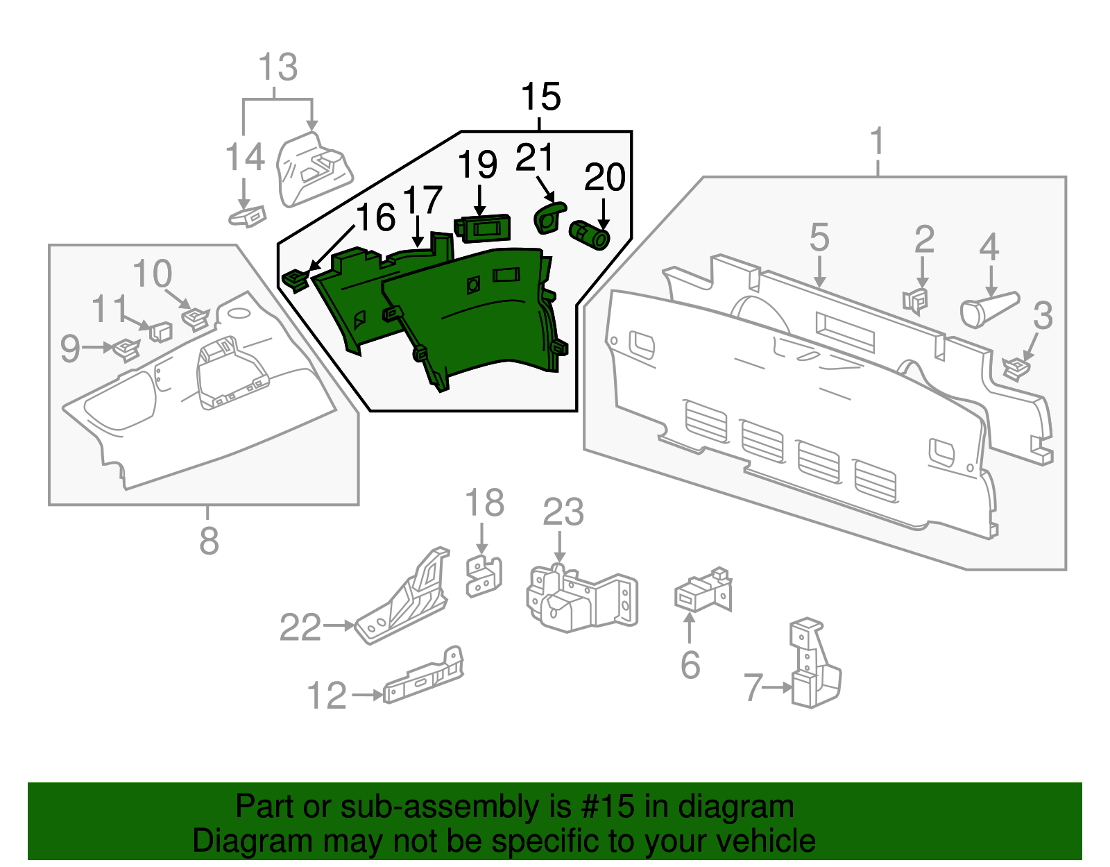 2014-2019 Chevrolet Corvette Black Passenger Side Rear Compartment Side ...