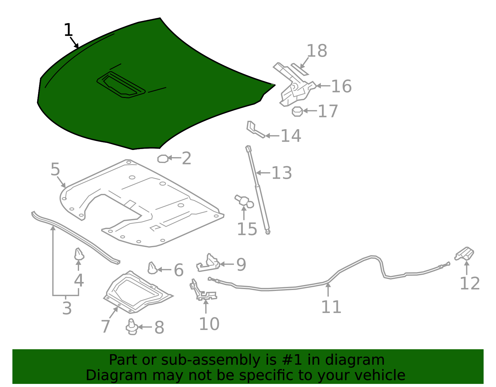 2015-2024 Lexus RC F Hood Panel 53301-24070 | Lexus Direct parts