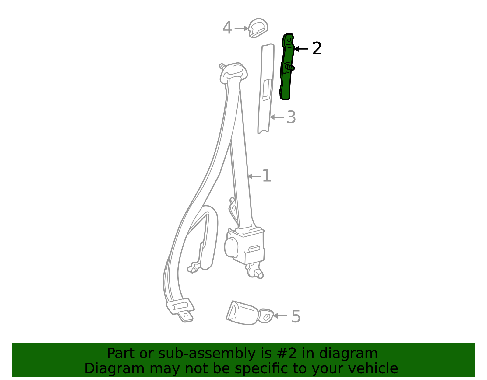 73200-52010-E0 - 2001-2005 Toyota RAV4 - Seat Belt Height Adjuster ...