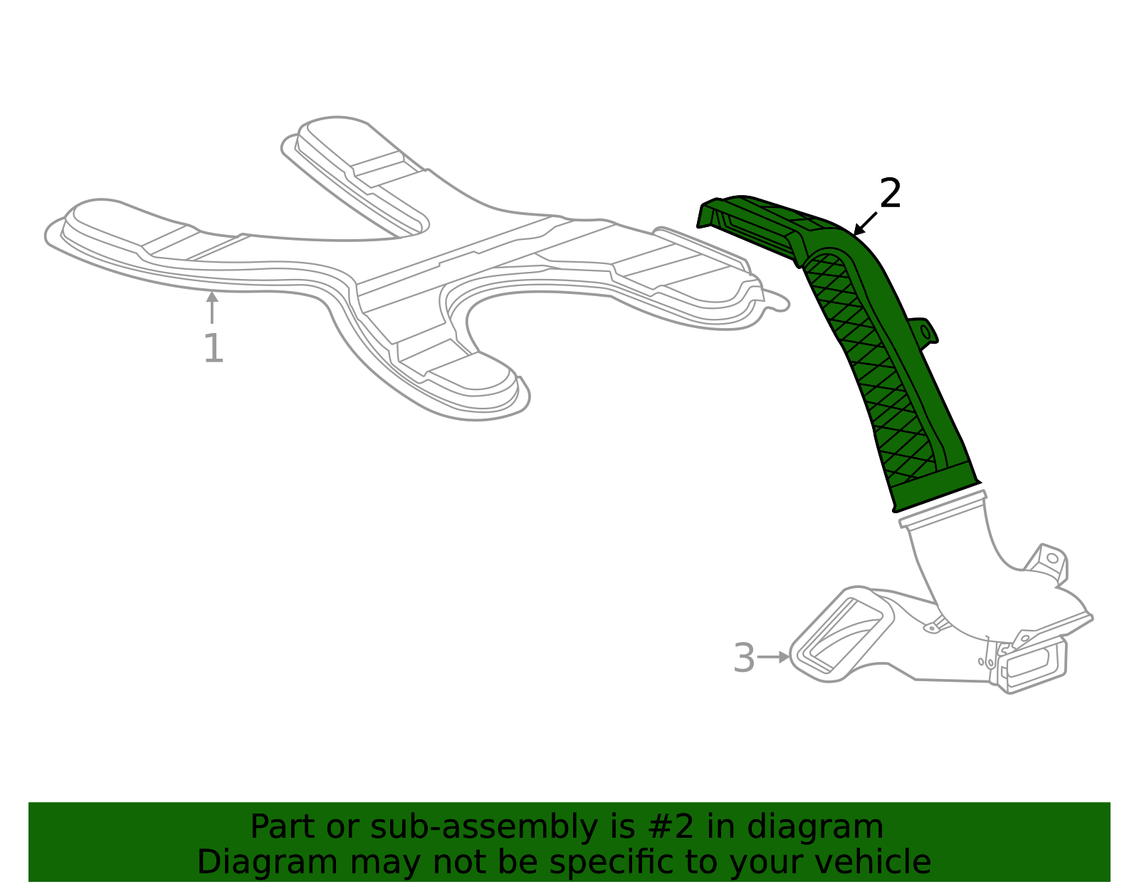 2021-2025 GM Auxiliary Air Conditioning Air Outlet Duct 84674592 ...
