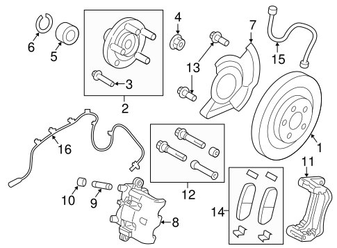 Wheel Bearings, Seals, & Related Components for 2011 Ford Edge | OEM ...