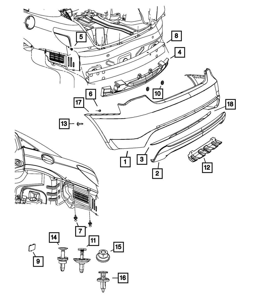 2011-2014 Chrysler 200 Rear Upper Fascia 68082030ae | TascaParts.com
