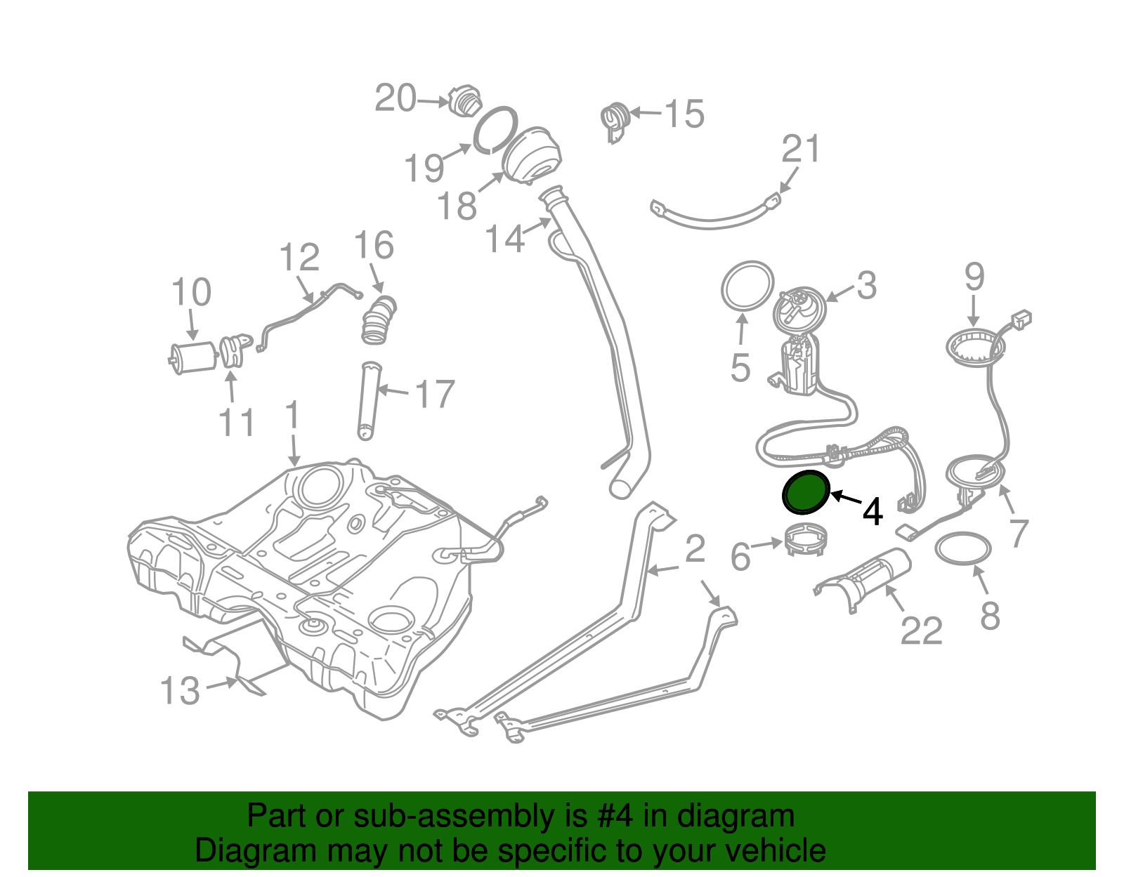 8634839 - Fuel Pump Tank Seal - 2001-2014 Volvo | Volvo OEM Parts Direct