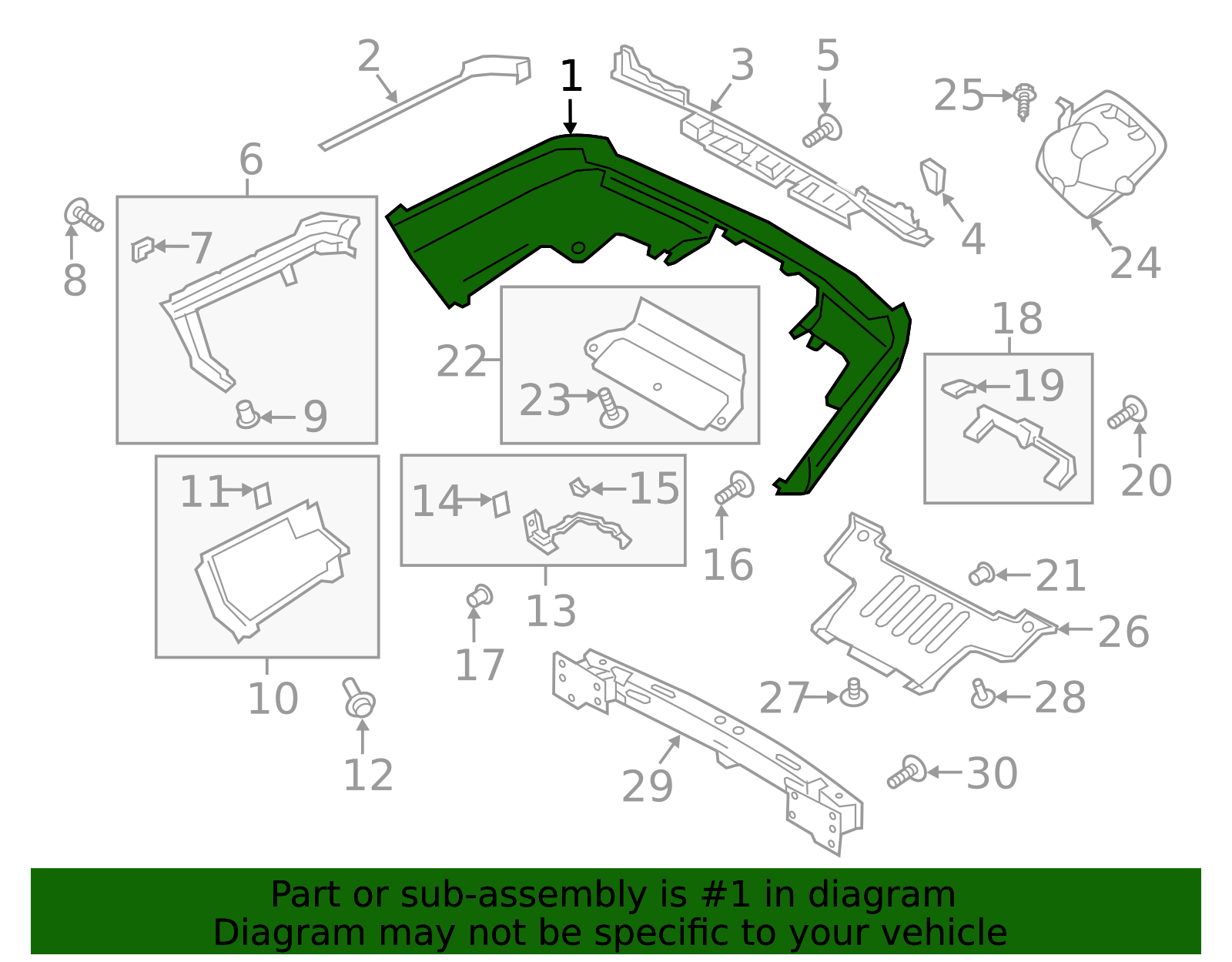 2013-2018 Land Rover Range Rover Bumper Cover LR057290 | Land Rover ...