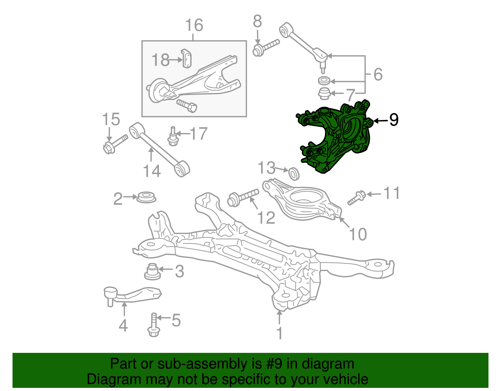 52215-SHJ-A00 - Knuckle 2005-2010 Honda Odyssey | Honda Parts Online